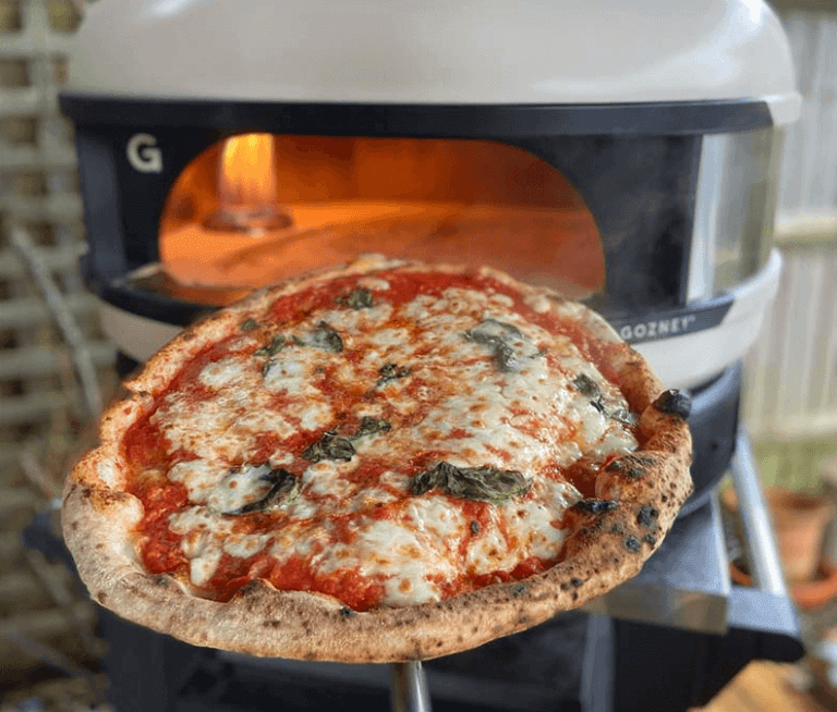 Gozney Dome Outdoor Fired Pizza Oven – Bone Color with Wood Fuel